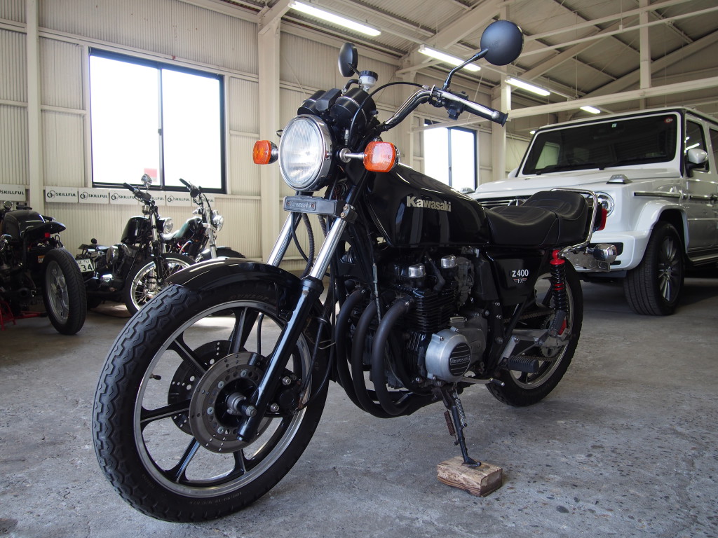 【成約済】GOOバイクに掲載中！KAWASAKI カワサキ Z550FX Z400FX仕様 1982年 セミ絞りアップハン ショート菅 RFYリアサス タックロールシート 400cc登録車 ...