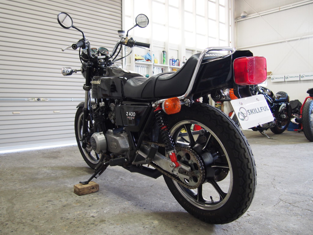【成約済】GOOバイクに掲載中！KAWASAKI カワサキ Z550FX Z400FX仕様 1982年 セミ絞りアップハン ショート菅 RFYリアサス タックロールシート 400cc登録車 ...