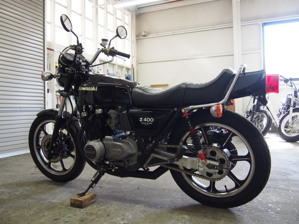 【成約済】GOOバイクに掲載中！KAWASAKI カワサキ Z550FX Z400FX仕様 1982年 セミ絞りアップハン ショート菅 RFYリアサス タックロールシート 400cc登録車 ...
