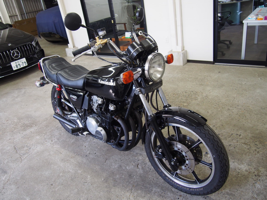 【成約済】GOOバイクに掲載中！KAWASAKI カワサキ Z550FX Z400FX仕様 1982年 セミ絞りアップハン ショート菅 RFYリアサス タックロールシート 400cc登録車 ...