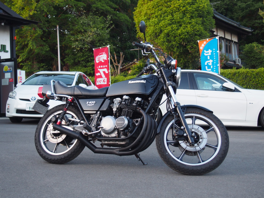 【成約済】GOOバイクに掲載中！KAWASAKI カワサキ Z550FX Z400FX仕様 1982年 セミ絞りアップハン ショート菅 RFYリアサス タックロールシート 400cc登録車 ...